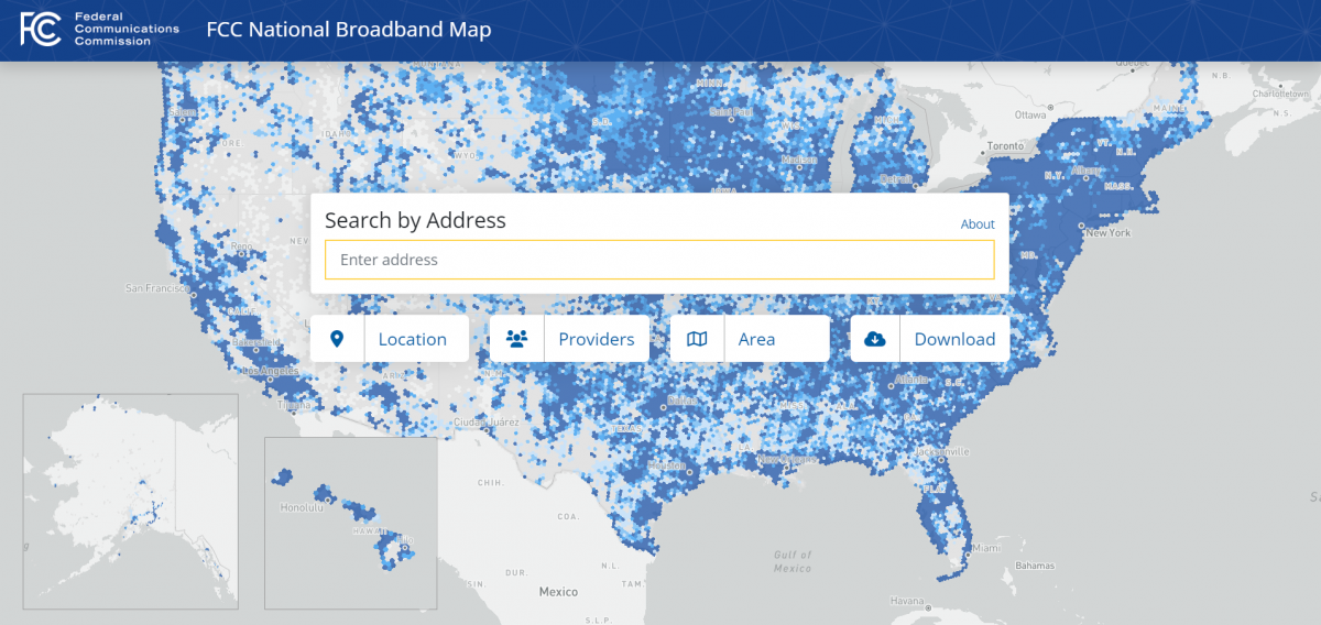 Home _ FCC National Broadband Map - LearnTelehealth