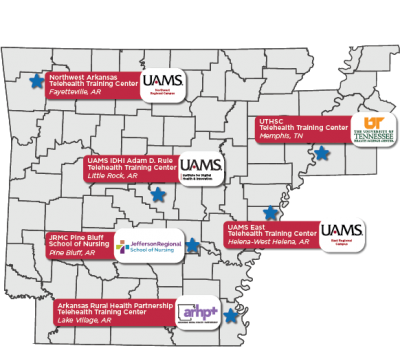 Training Center Map with Locations - LearnTelehealth